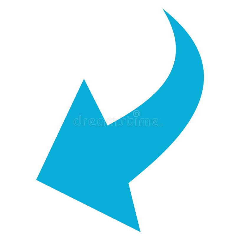 Curved Arrow Icon Template in an Editable. Stock Vector - Illustration ...