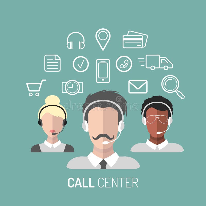 Call Center Headsets Stock Illustrations – 552 Call Center Headsets ...