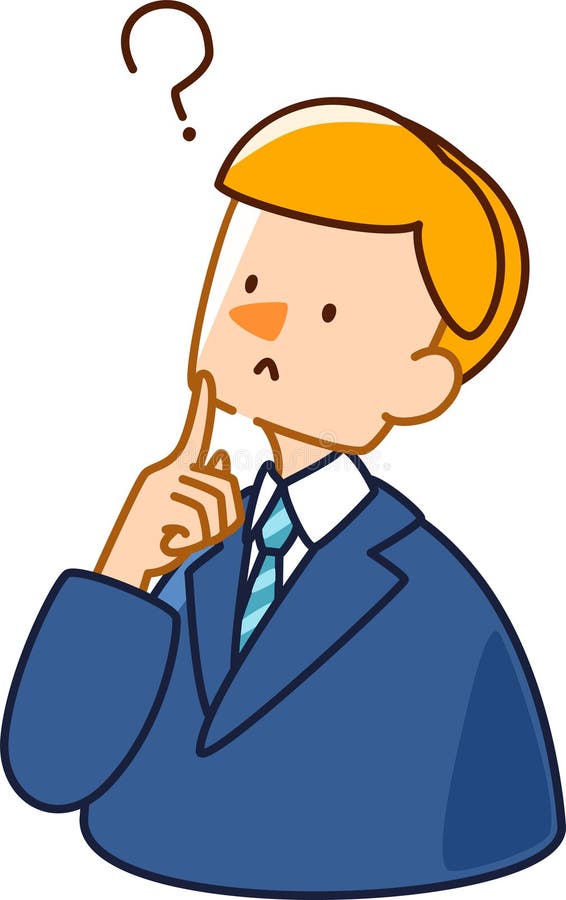 Vector Illustration of a Cute Businessman Man_questioning Man Stock ...