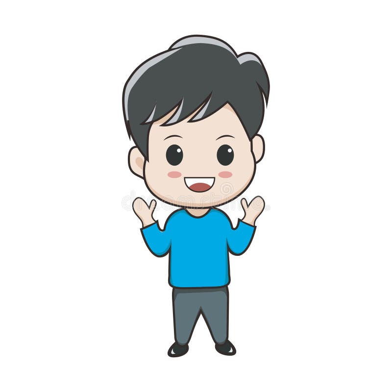 Vector Illustration of Cute Chibi Character Isolated on White ...