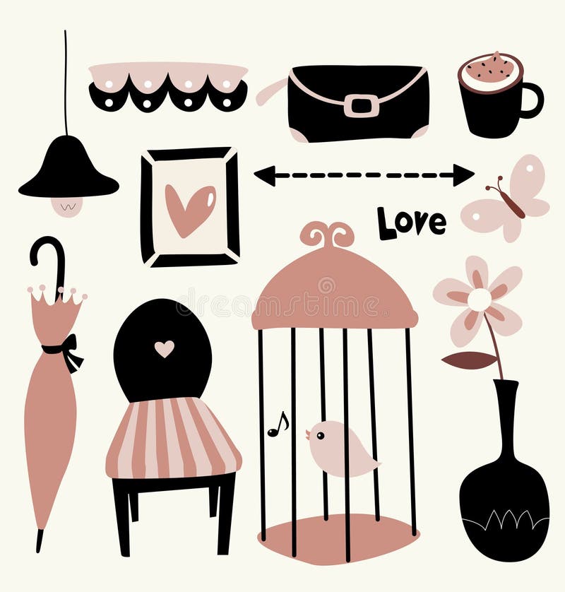 Vector Illustration Of Cute Elements Stock Vector Illustration Of Flower Polish 8232246