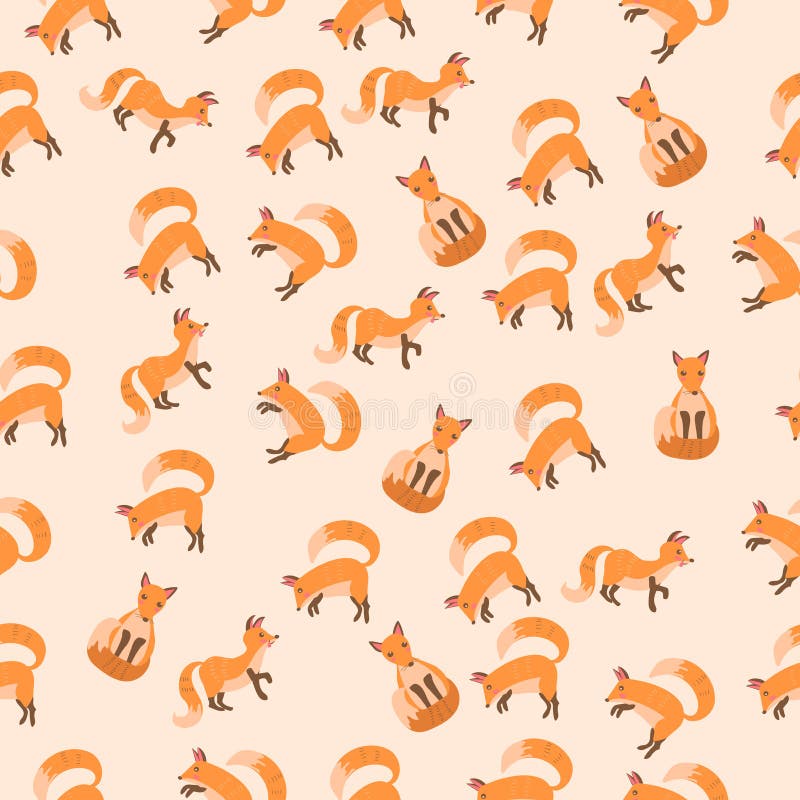 Vector Illustration of a Cute Fox Stock Vector - Illustration of animal ...