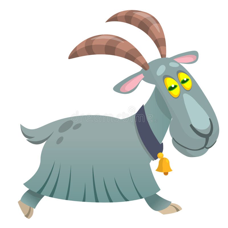 Vector Illustration of Cute Goat Character Cartoon Isolated Stock ...