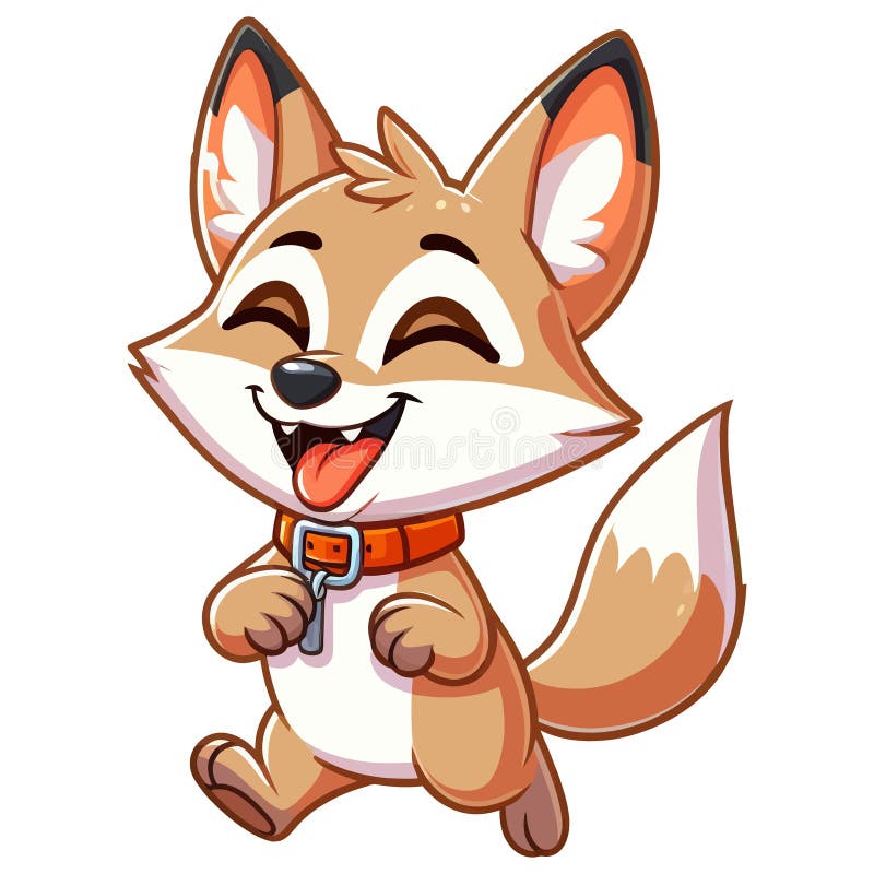 Vector Illustration of a Cute Jackal Stock Vector - Illustration of ...