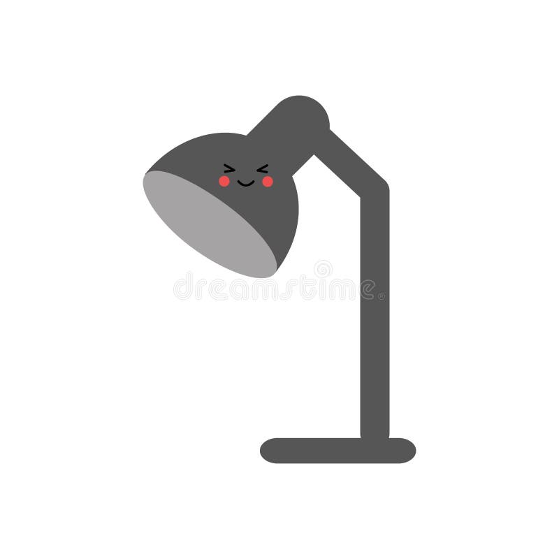 Vector Illustration of Cute Lamp on White Background. Stock Vector ...