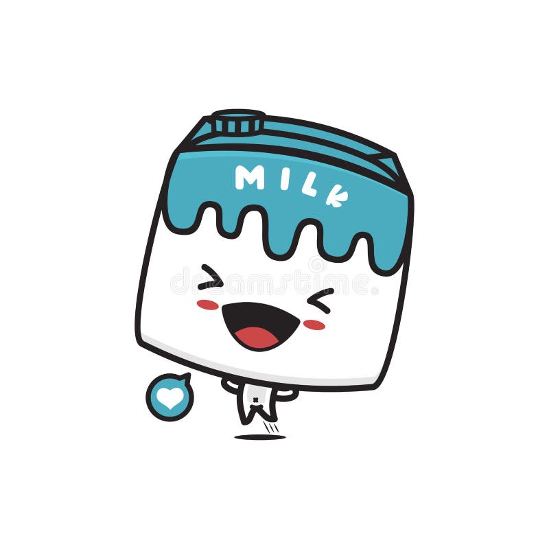Cute Milk Cartoon Character Stock Vector - Illustration of funny ...