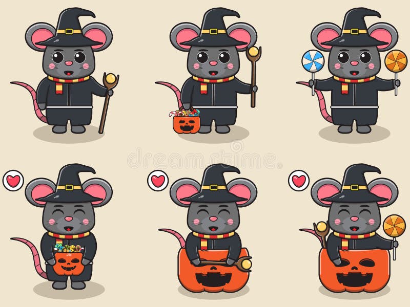 Wizard Mouse Cartoon Illustration Stock Vector - Illustration of ...