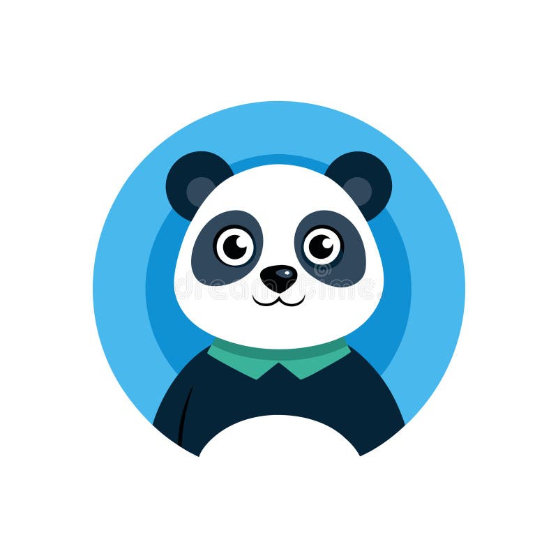Vector Illustration of Cute Panda Icon Stock Illustration ...