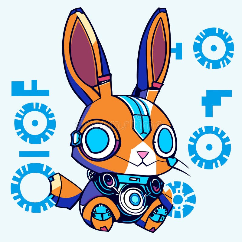 Vector Illustration of a Cute Rabbit with a Camera in His Hand ...