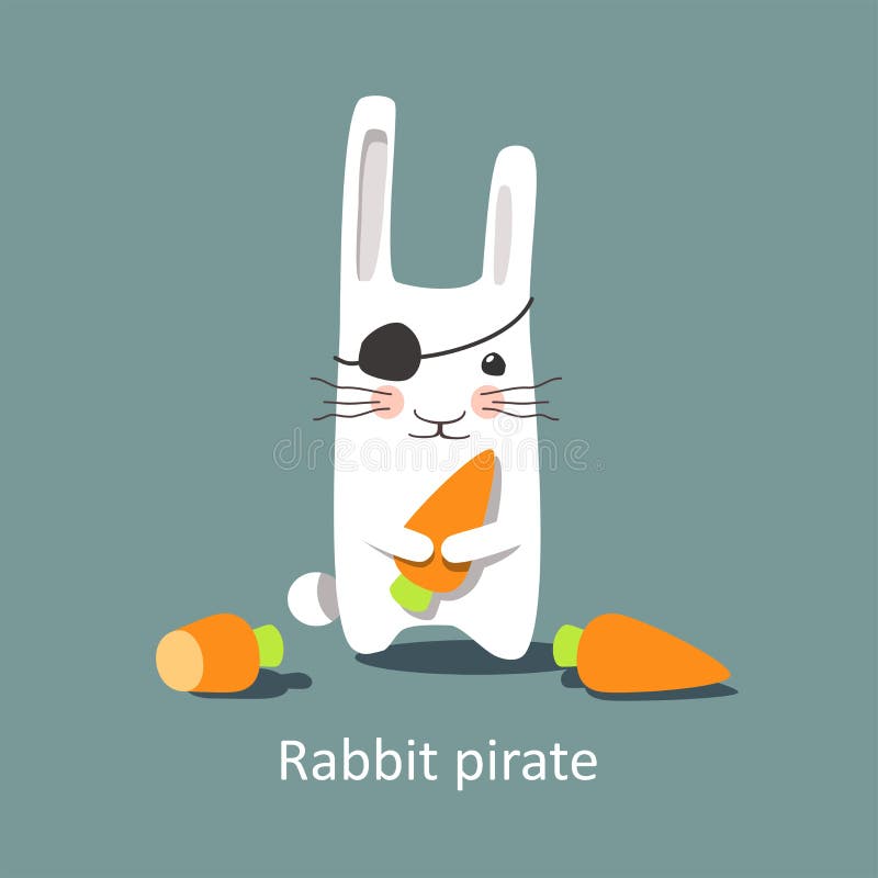 Cute Brown Cat Pirate. Vector Illustration on White Background. Stock ...