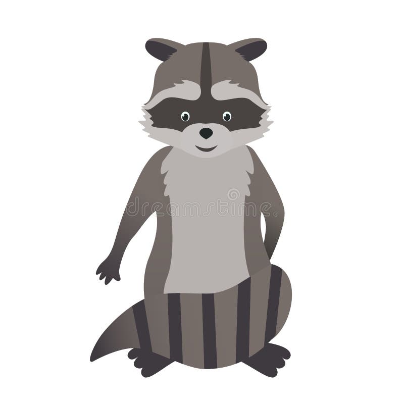 Beautiful Gray Raccoon Stock Illustrations – 158 Beautiful Gray Raccoon ...