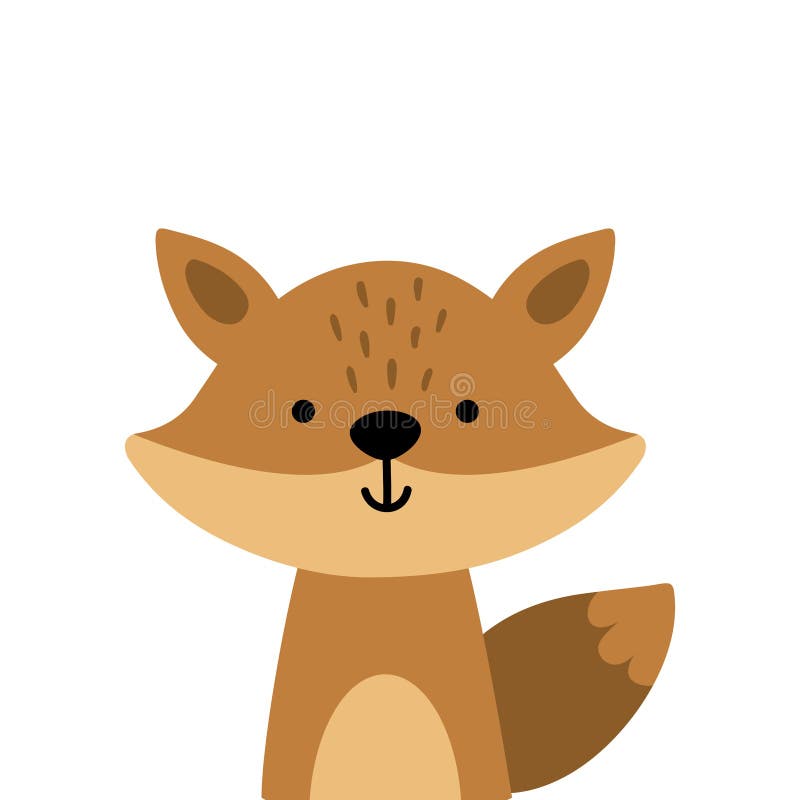 Vector Illustration of a Cute Red Fox Stock Vector - Illustration of ...