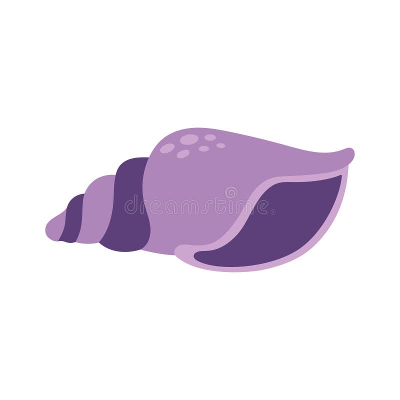 Vector Illustration with Cute Shellfish Isolated on White Stock Vector ...
