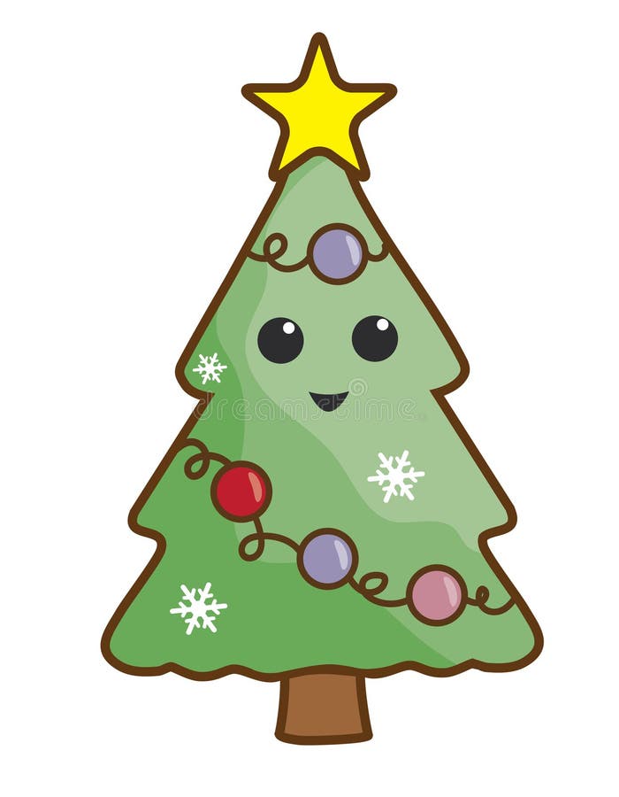 Vector Christmas Tree with a Smile. Stock Vector - Illustration of xmas ...