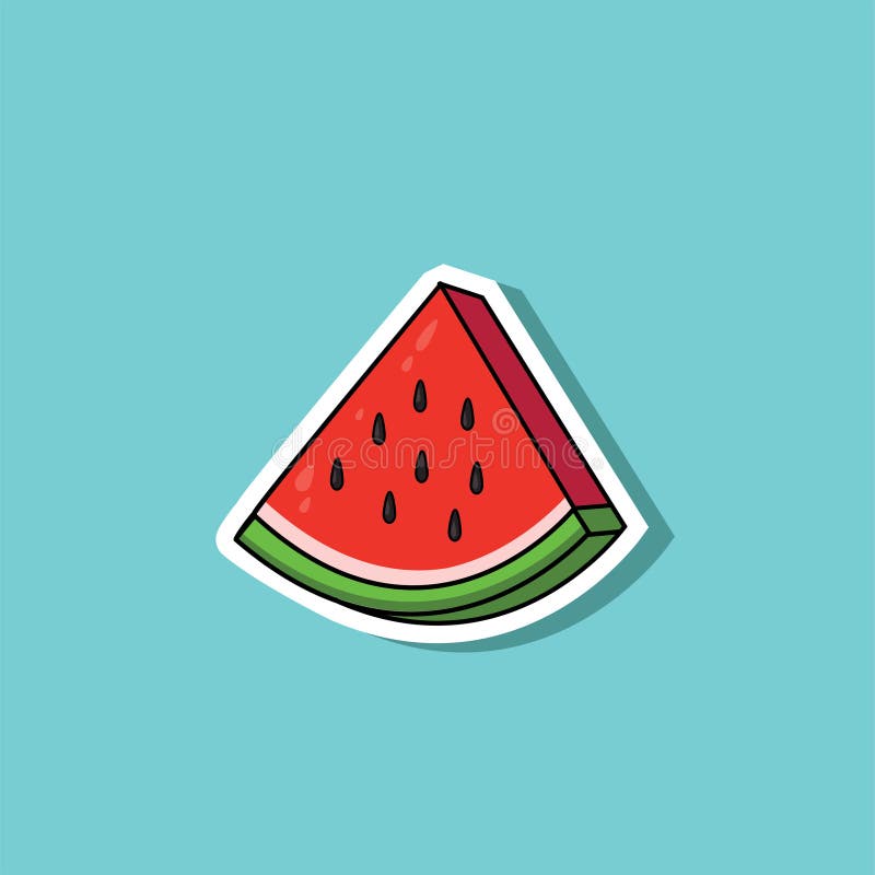 Watermelon sticker stock vector. Illustration of patch - 306110493