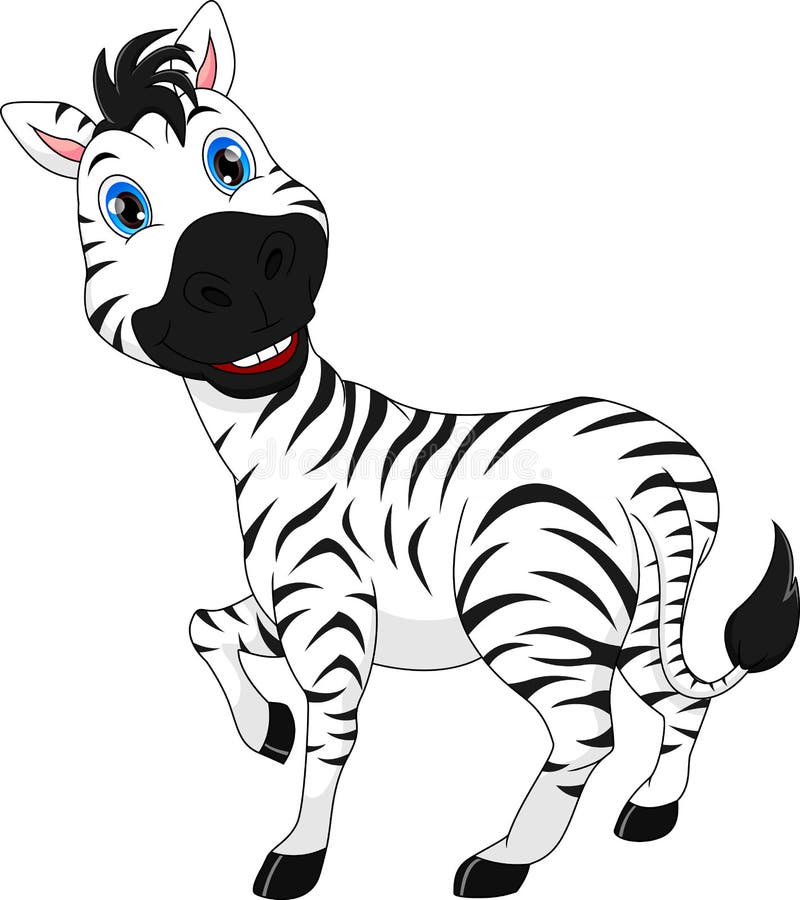 Cute zebra cartoon stock vector. Illustration of hoof - 47136019