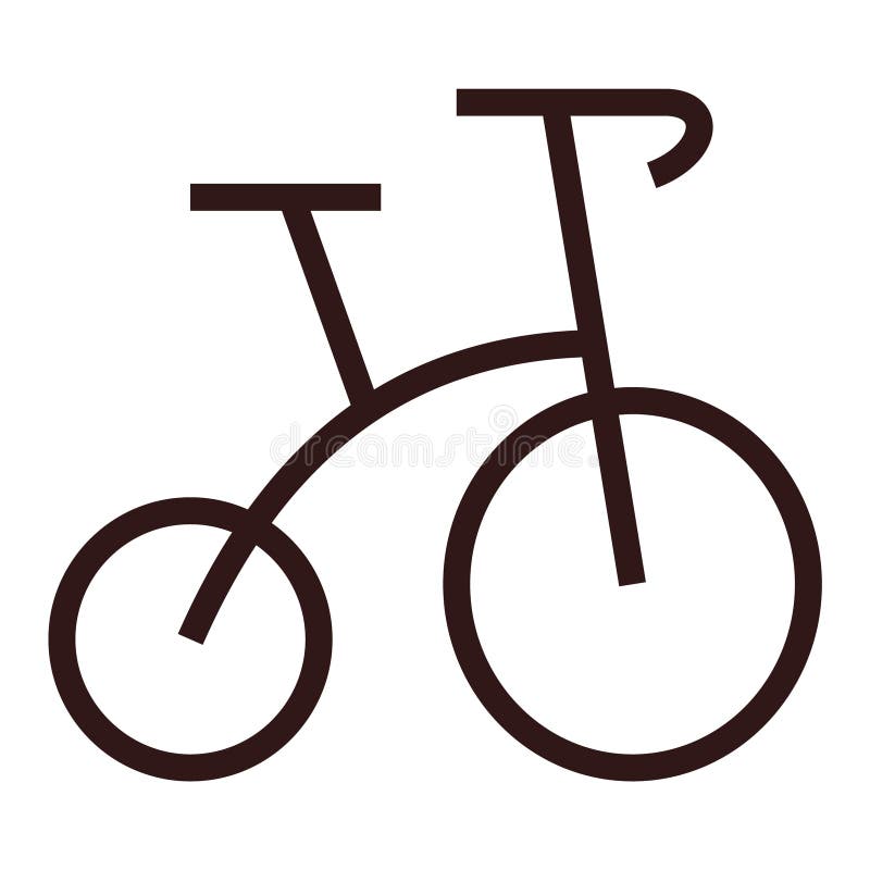 2D Icon Design Bicycle Shape. Line Drawing Style Stock Vector ...