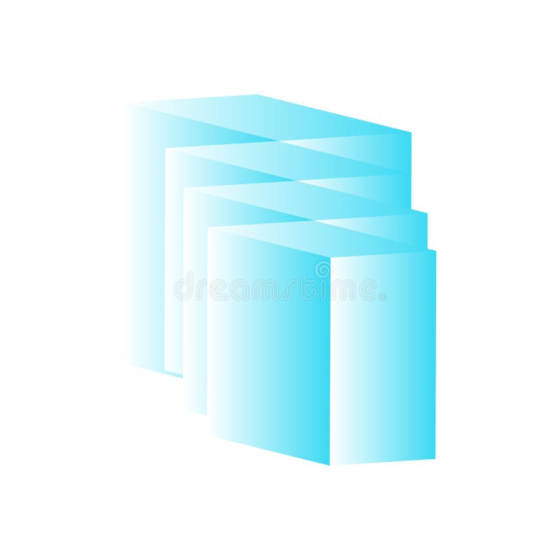 Vector Illustration of 3d Rectangle Shapes Stock Vector - Illustration ...