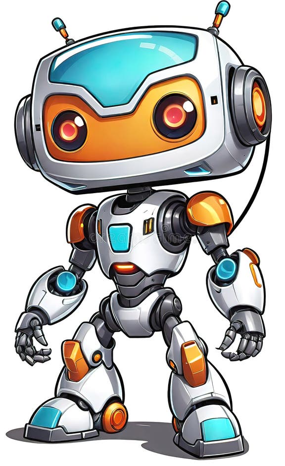 Vector Illustration, 3D Robot Character Interacting with Advanced ...