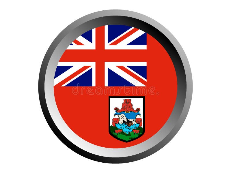 3D Round Flag of Bermuda stock vector. Illustration of benin - 139492625