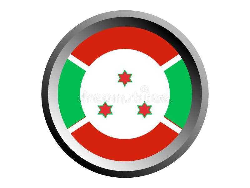3D Round Flag of Burundi stock vector. Illustration of tajikistan ...