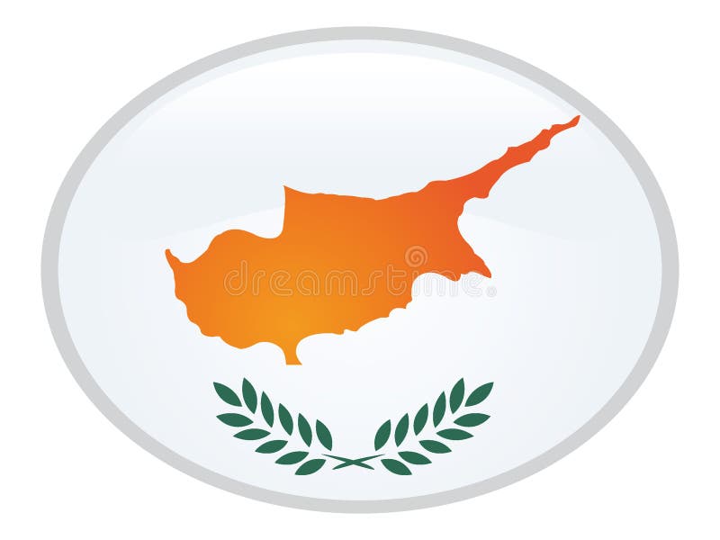 3D Round Flag of Cyprus stock vector. Illustration of denmark - 139360580