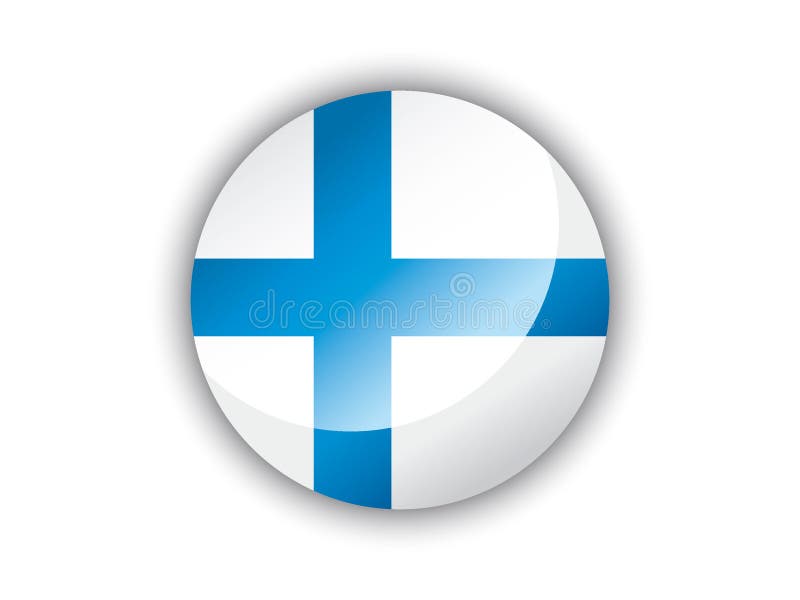 3D Round Flag of Finland stock vector. Illustration of democratic ...