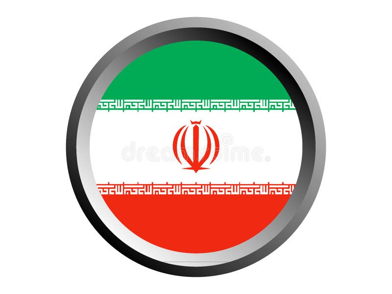3D Round Flag of Iran stock vector. Illustration of qatar - 139492391