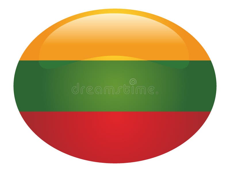 3D Round Flag of Lithuania stock vector. Illustration of canada - 139360376