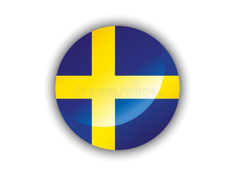 3D Round Flag of Sweden stock vector. Illustration of gambia - 139492067
