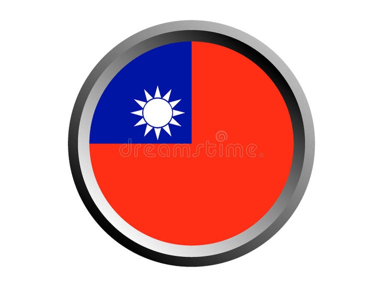 3D Round Flag of Taiwan stock vector. Illustration of british - 139492733