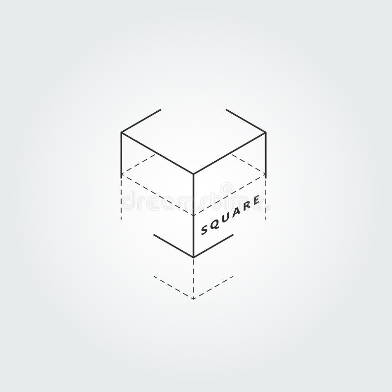 Vector Illustration on 3D Square Elements Stock Vector - Illustration ...