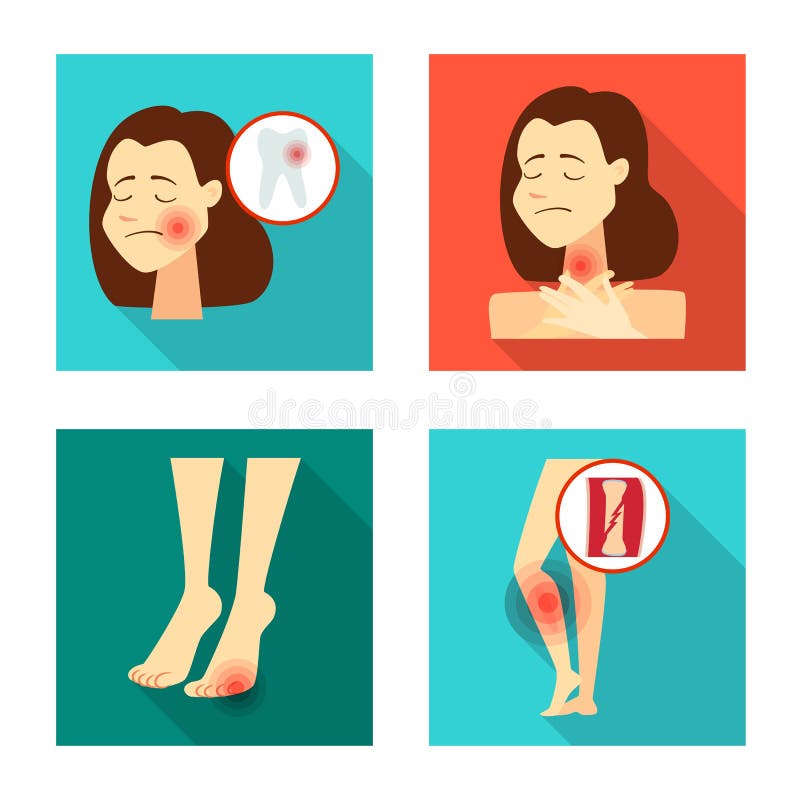 Vector Design of Damage and Wound Symbol. Collection of Damage and ...