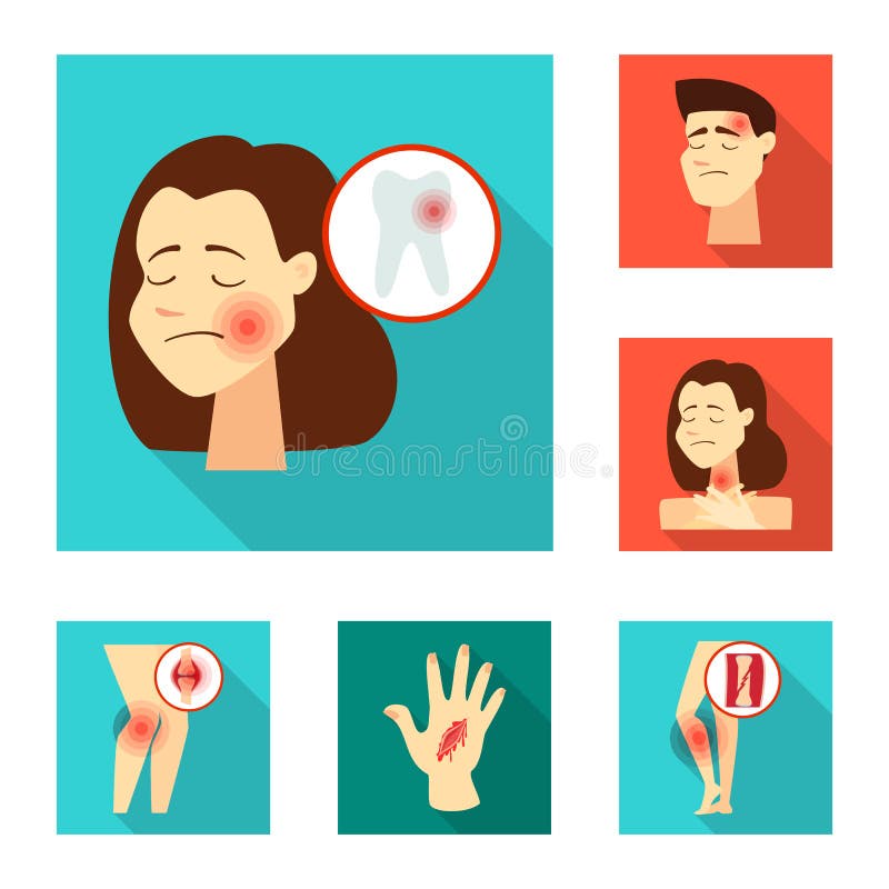 Vector Illustration of Damage and Wound Symbol. Collection of Damage ...