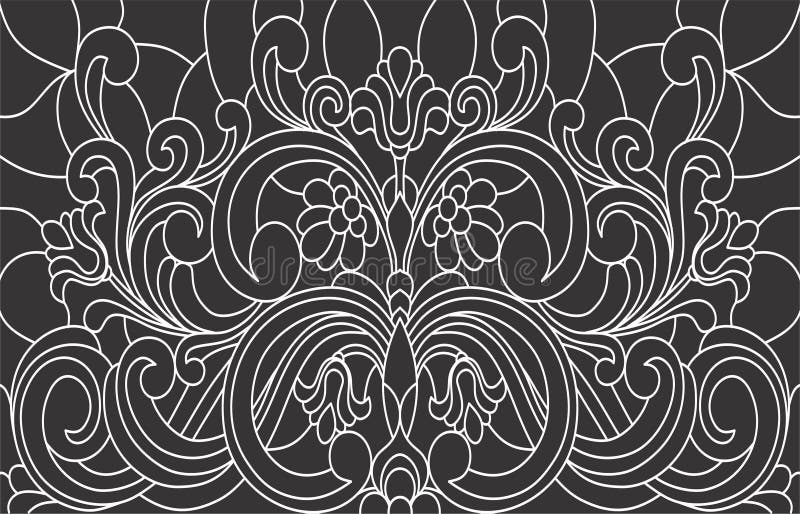 Vector Illustration. Damask Floral Pattern CDR X6 Stock Vector ...