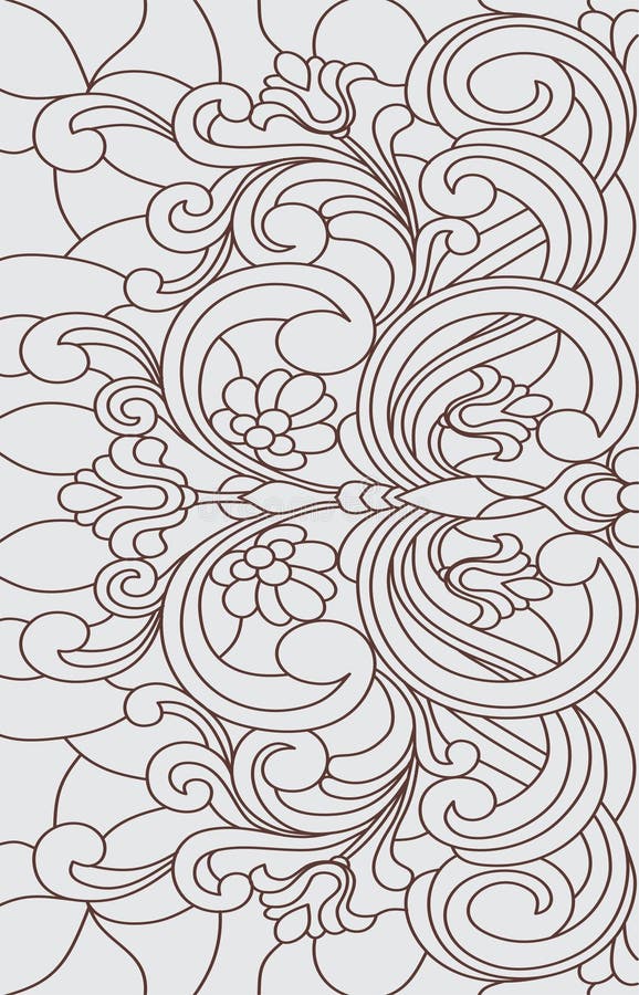 Vector Illustration. Damask Floral Pattern CDR X6 Stock Vector ...