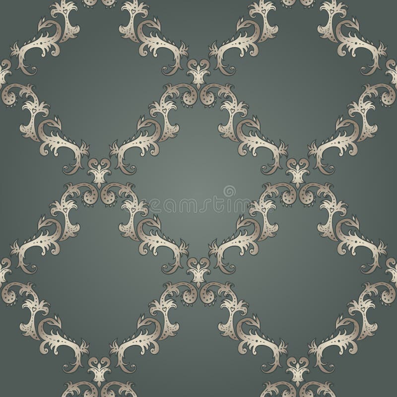 Vector Illustration. Damask Seamless Floral Pattern. Luxury Texture for ...