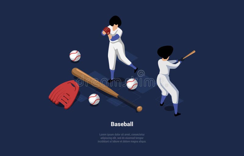 Baseball Writing Mascot Vector Cartoon Illustration Stock Vector ...