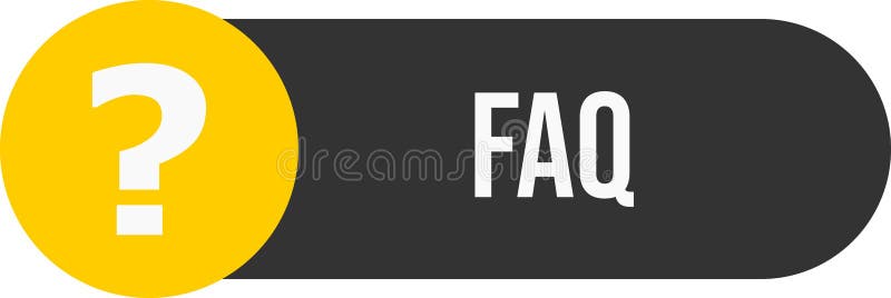 Dark FAQ Button. Dark Button for Frequently Asked Questions. Stock ...