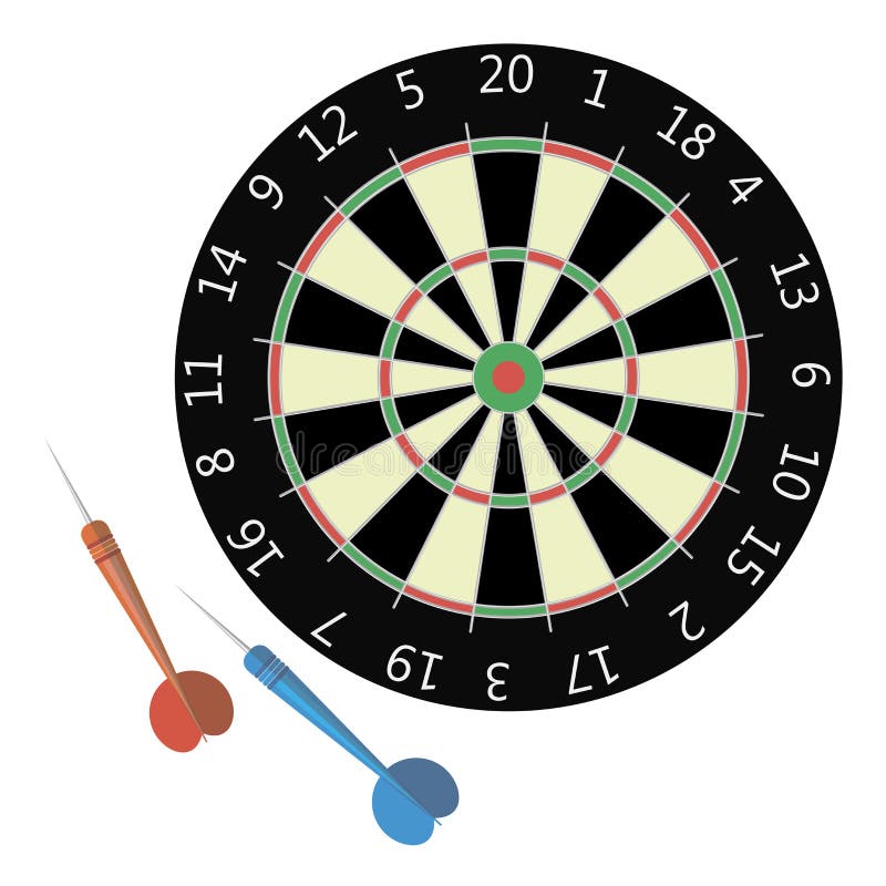 Vector Illustration of Darts Stock Vector - Illustration of competition ...