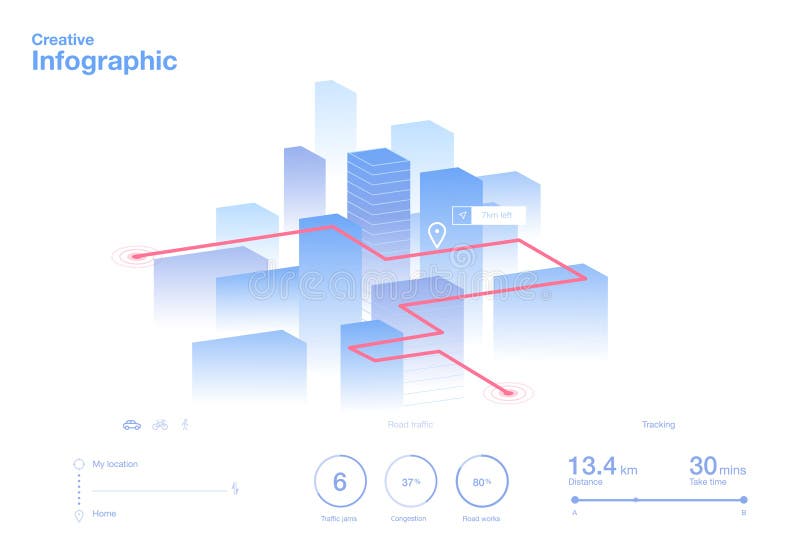 Creative Ui Ux Design of Navigate App Infographic. Vector Illustration ...