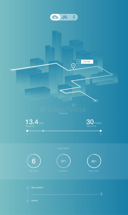 Creative Ui Ux Design of Navigate App Infographic. Vector Illustration ...