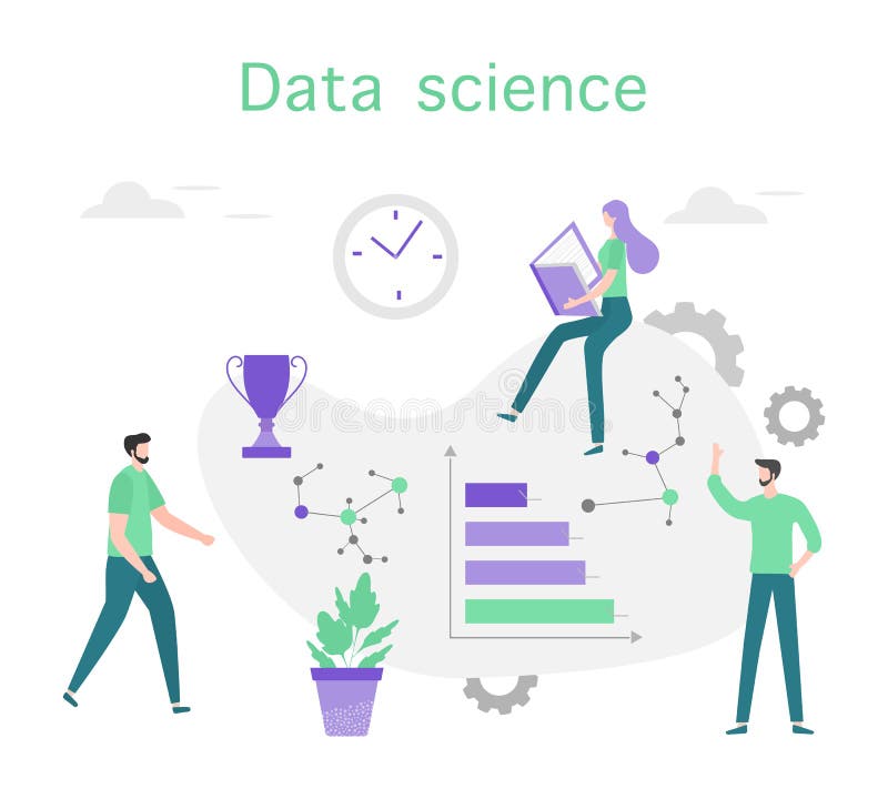 Data Science Research Business Analytics People Stock Vector ...