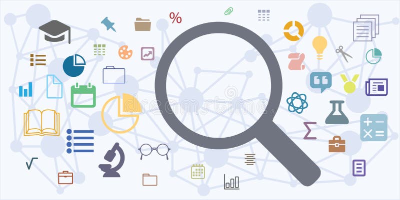 Search Magnifier Horizontal Stock Vector - Illustration of magnifier ...