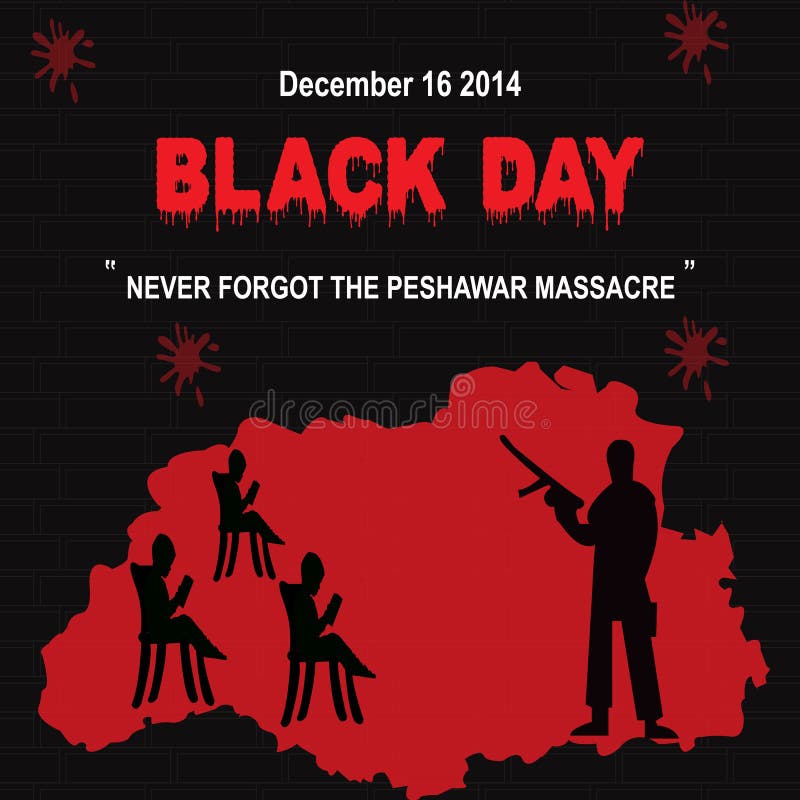 16 Dec Black Day for APS Peshawar Banner Vector Illustration Stock ...