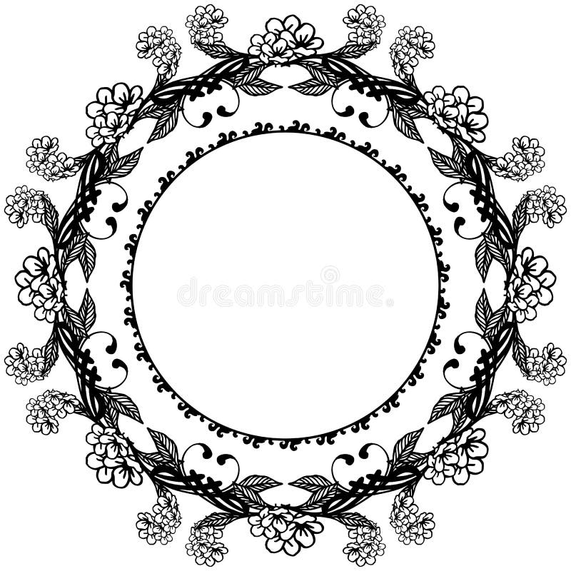 Poster for Pattern of Flower Frame. Vector Stock Vector - Illustration ...