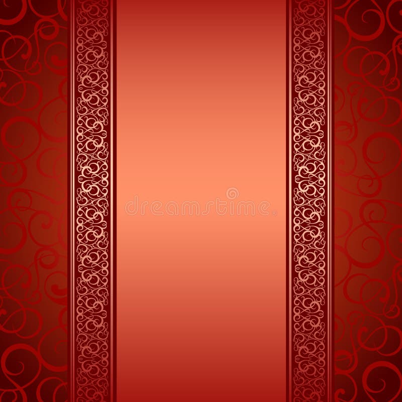 Traditional Red Indian Floral Temple Background Stock Vector ...