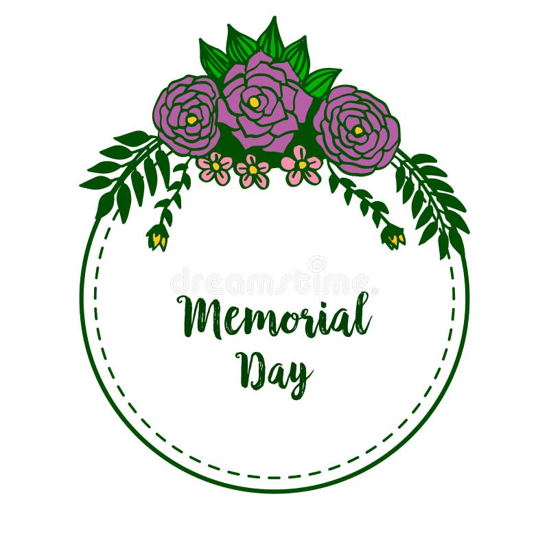 Vector Illustration Decorative Card of Memorial Day with Design of ...