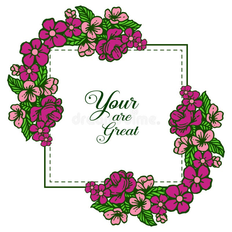 Vector Illustration Decorative Card Your are Great with Various Crowd ...