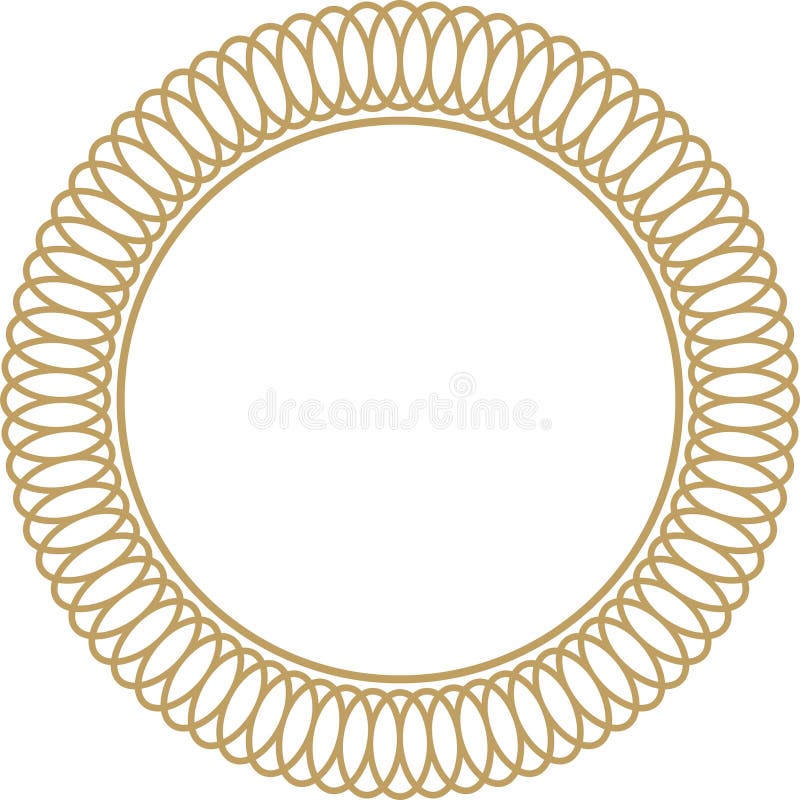 Vector Illustration for Decorative Circular Frame Border Design Stock ...